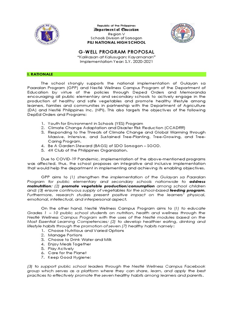 Gulayan Plus WELL (G+Well) PROGRAM PROPOSAL | PDF | Fertilizer | Microorganism