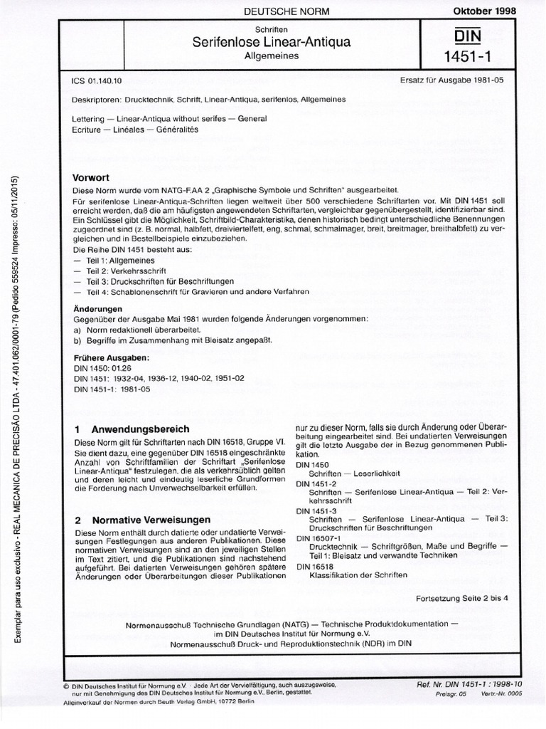 Din 1451-1 | PDF