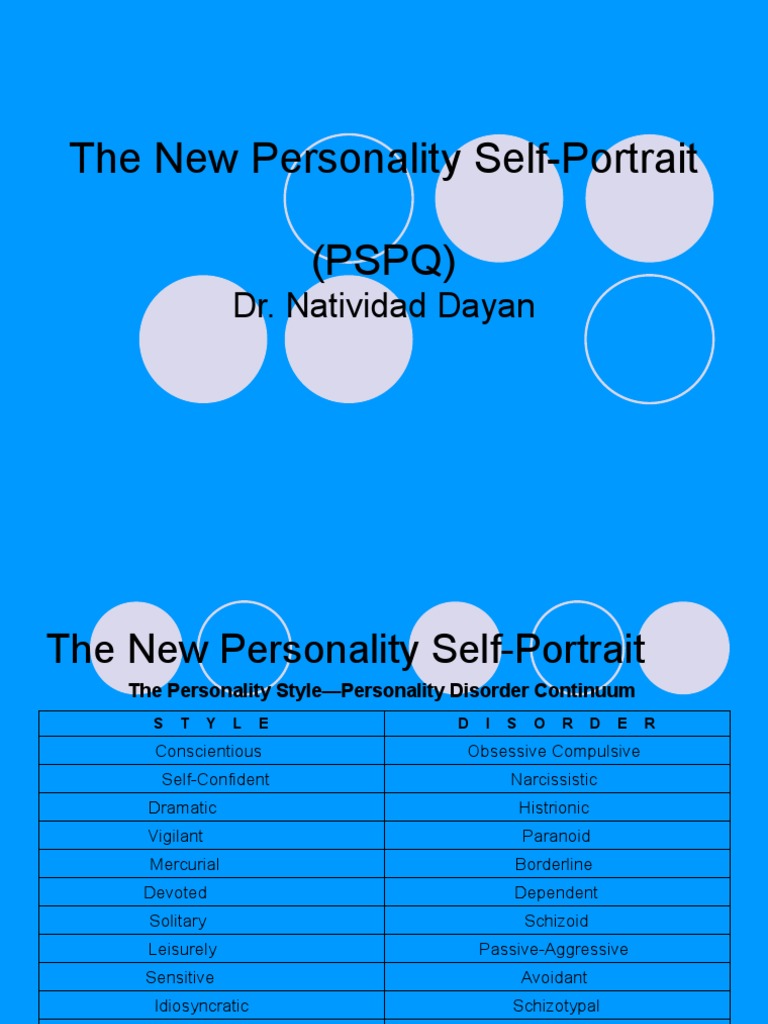 The New Personality Self Portrait | Download Free PDF | Personality ...