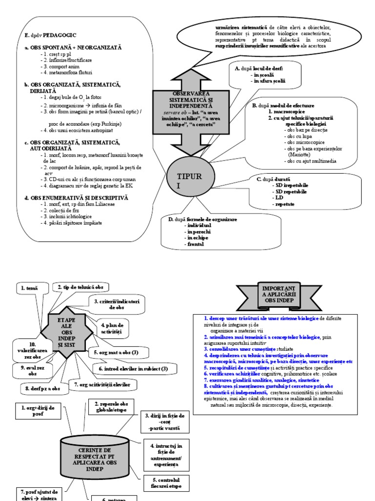 Metode Didactice - Observarea Sistematica Si Independent A | PDF