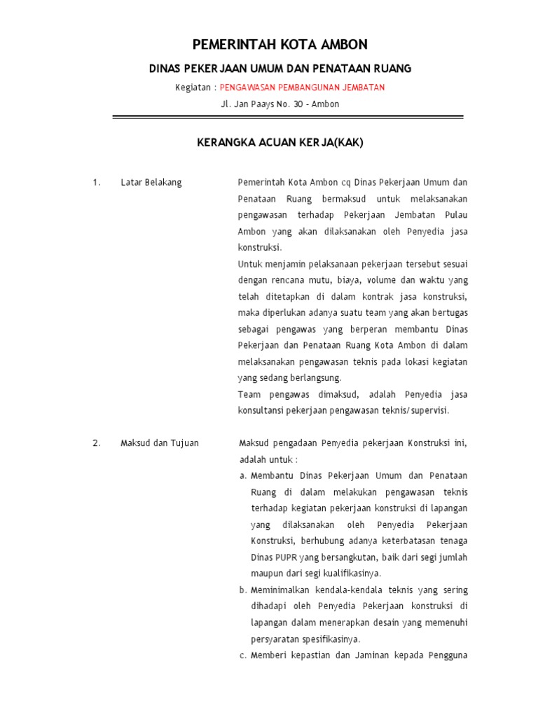 Kak PWS Jembatan | PDF