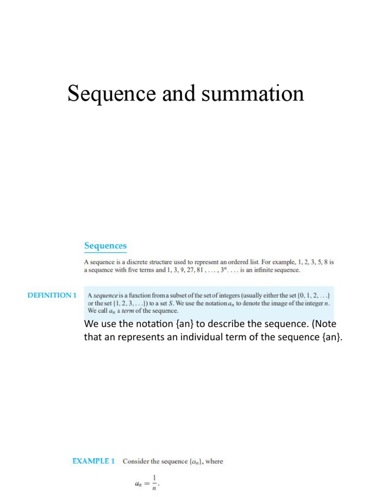 Sequence and Summation | PDF