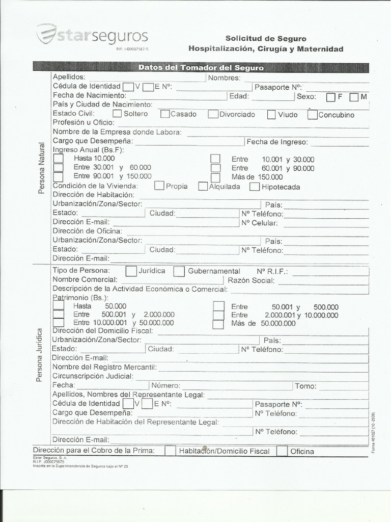 Planilla Star Seguros | PDF