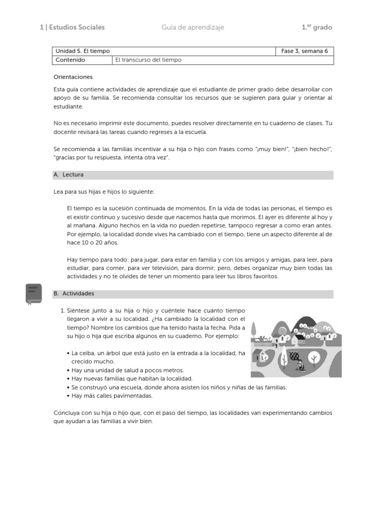 Estudiante Primer Grado Sociales f3 s6 Impreso | PDF