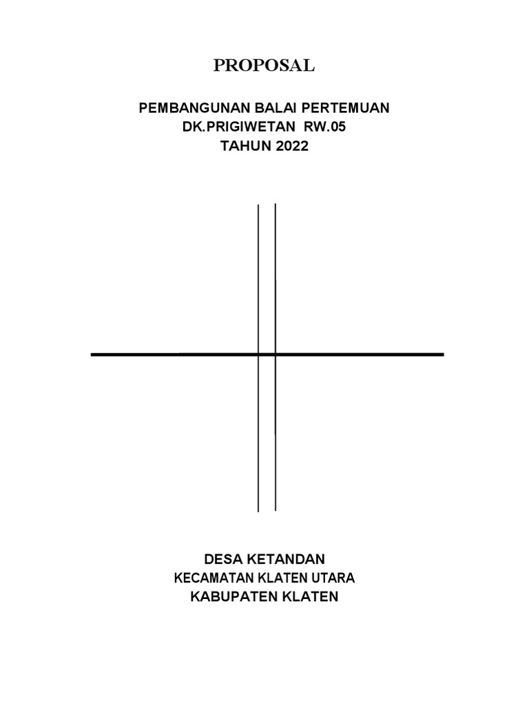 Proposal Balai RW.05 Prigiwetan | PDF
