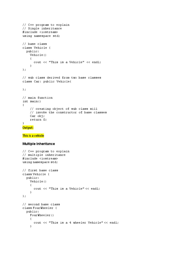 Inheritahce Pdf Inheritance Object Oriented Programming C