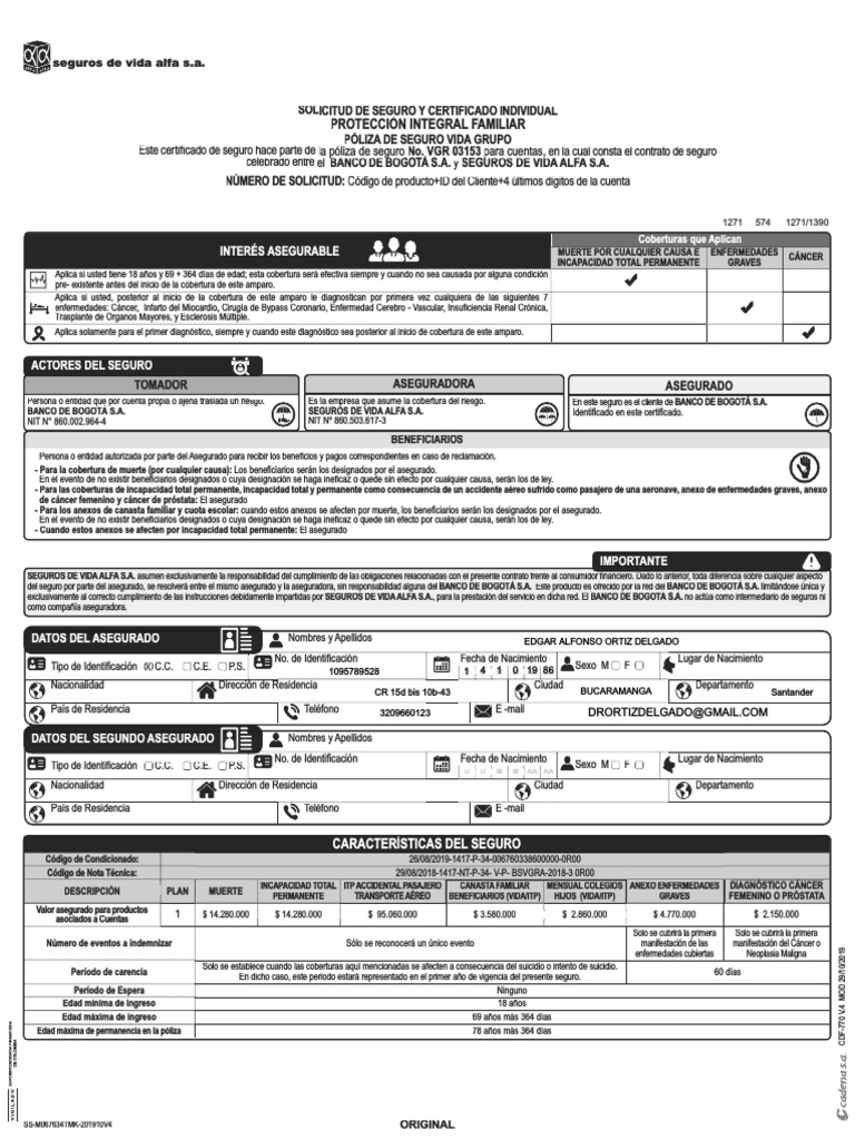 Polisa Seguros Alfa | PDF | Seguro | Póliza de seguros