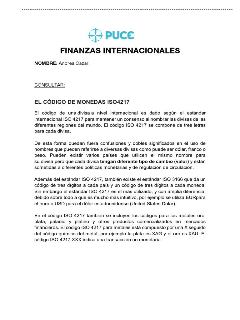 Iso 4217 | PDF