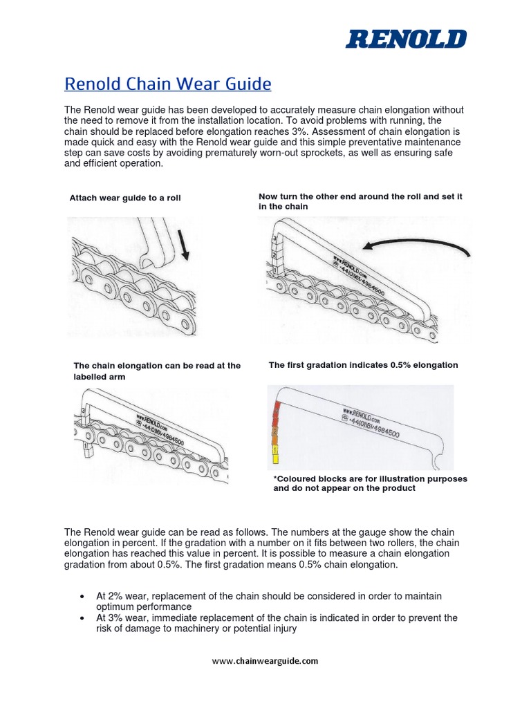 Chain Wear Guide Instructions | PDF | Technology & Engineering