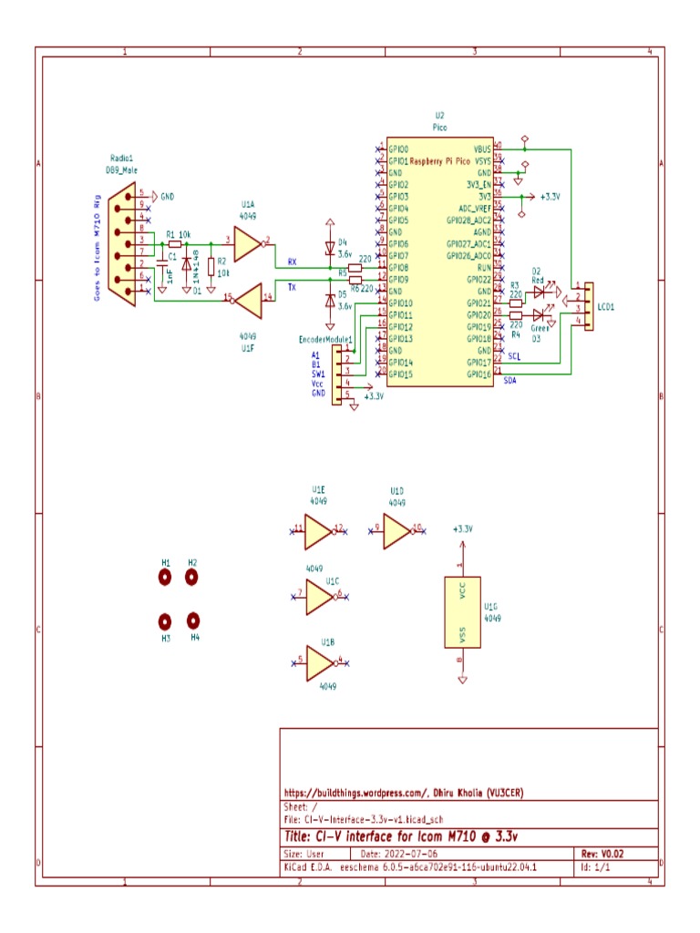 CI-V-Interface-3.3v-v1 | PDF
