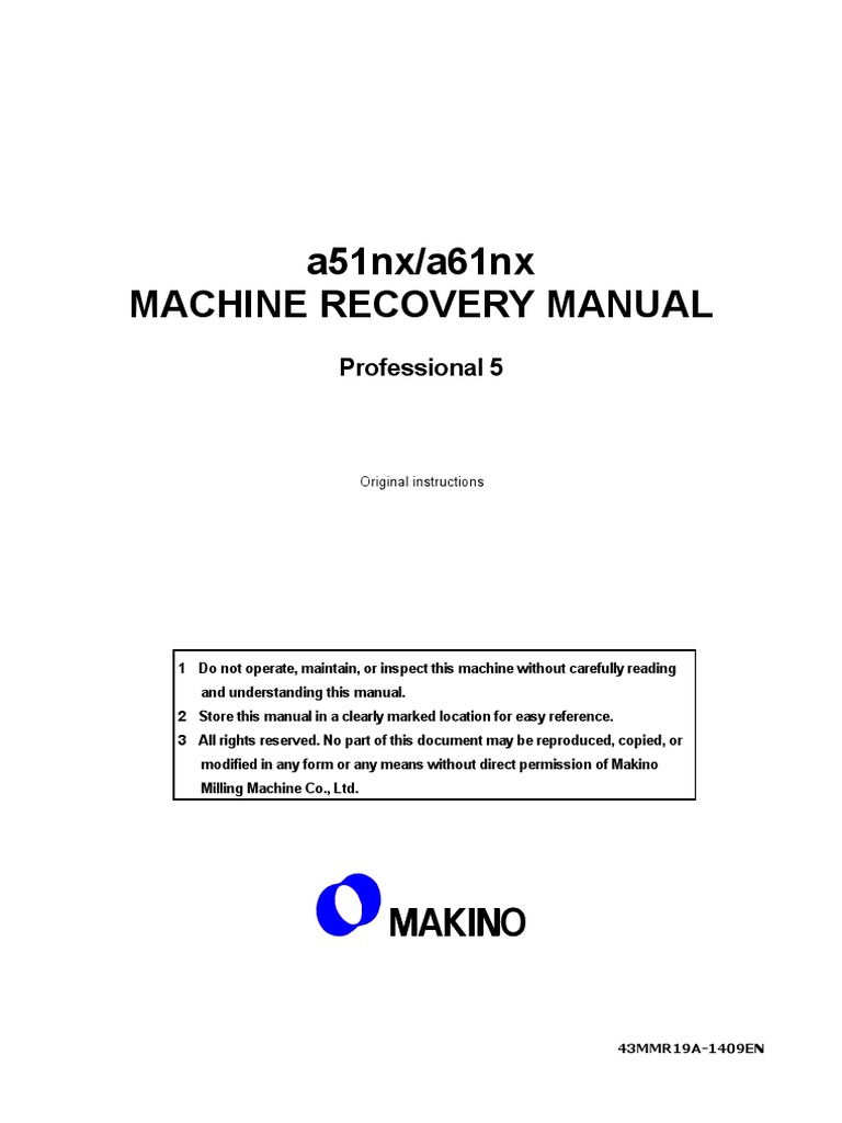 Machine Recovery Manual | PDF | Cursor (User Interface) | Servomechanism