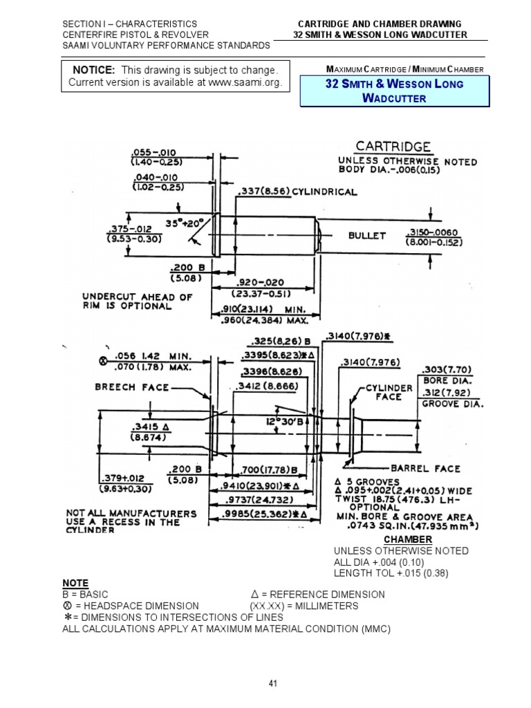 Tabela de Estojo SAAMI Calibre .380 AUTO | PDF