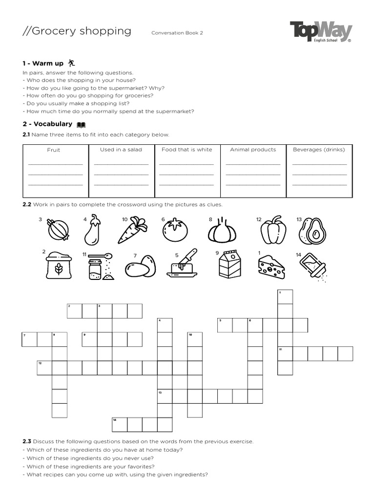1588784925CB2 Groceryshopping Worksheet | PDF | Grocery Store | Supermarket