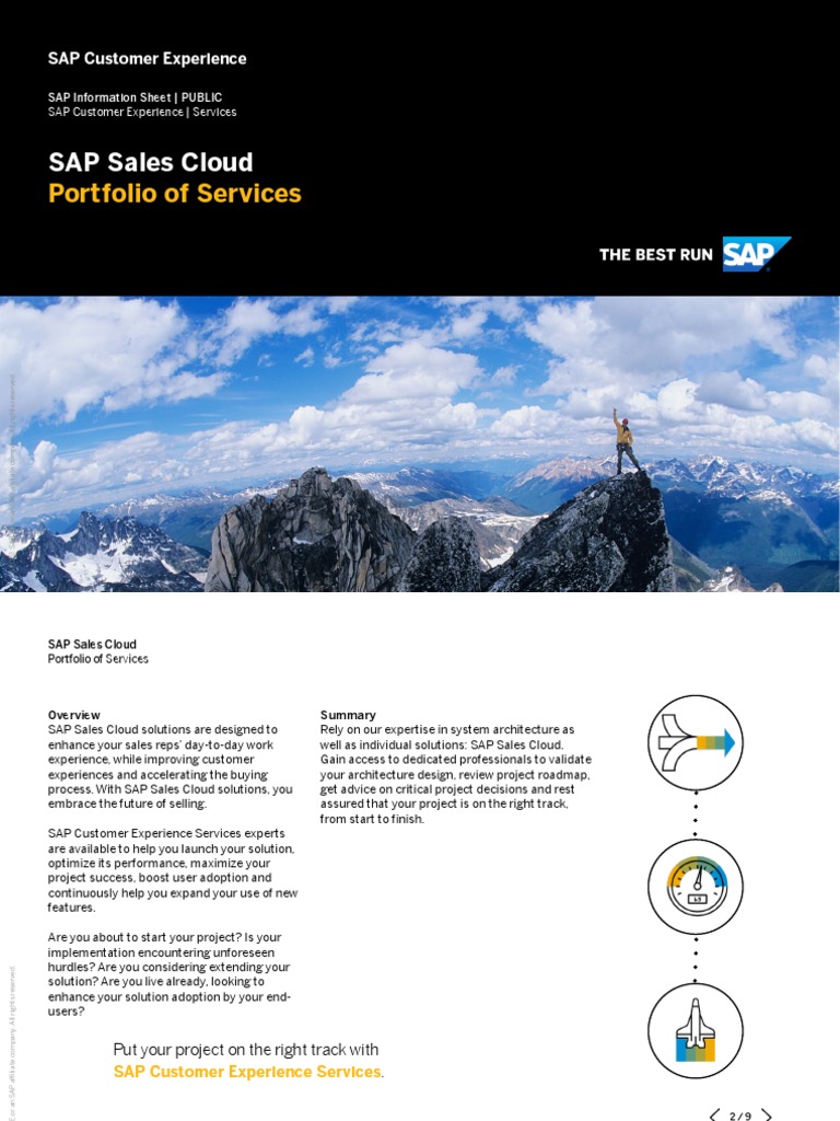 SAP Sales Cloud Portfolio of Services | PDF | Cloud Computing | Analytics