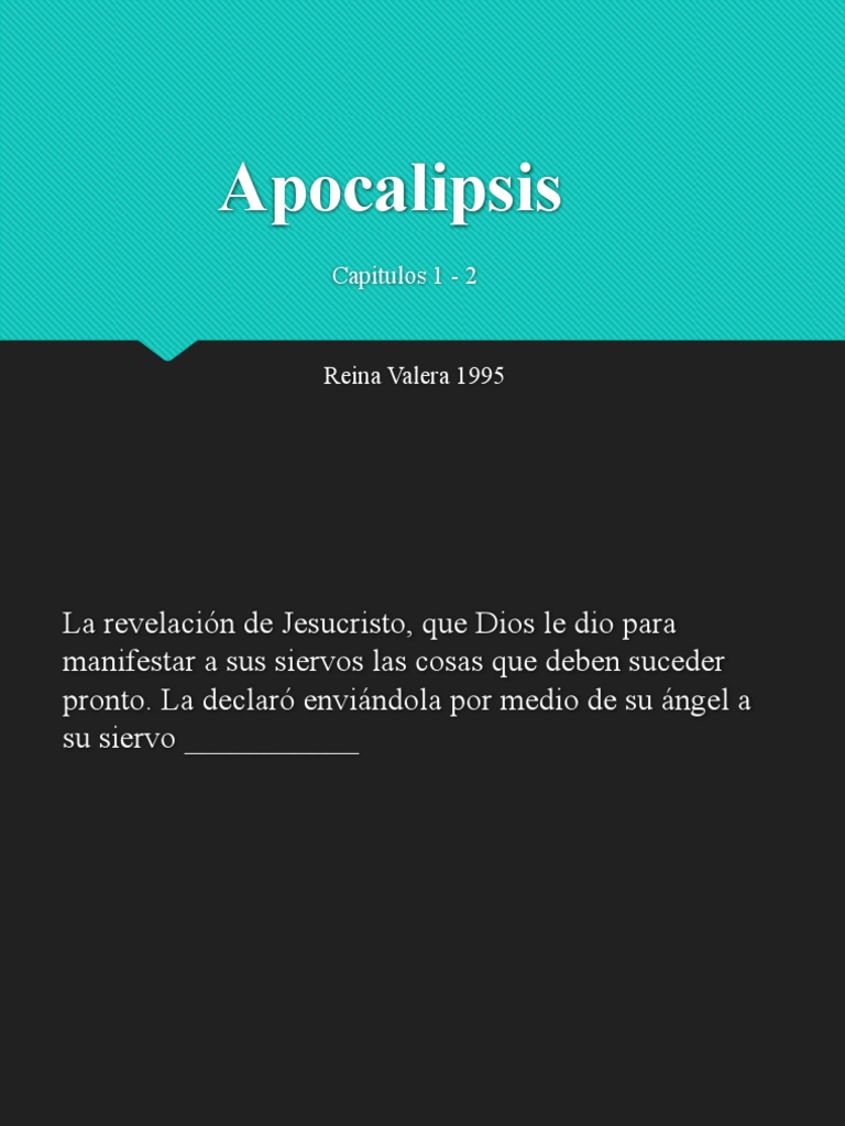 Apocalipsis Cap 1y2 | PDF | Libro de revelación | Contenido bíblico