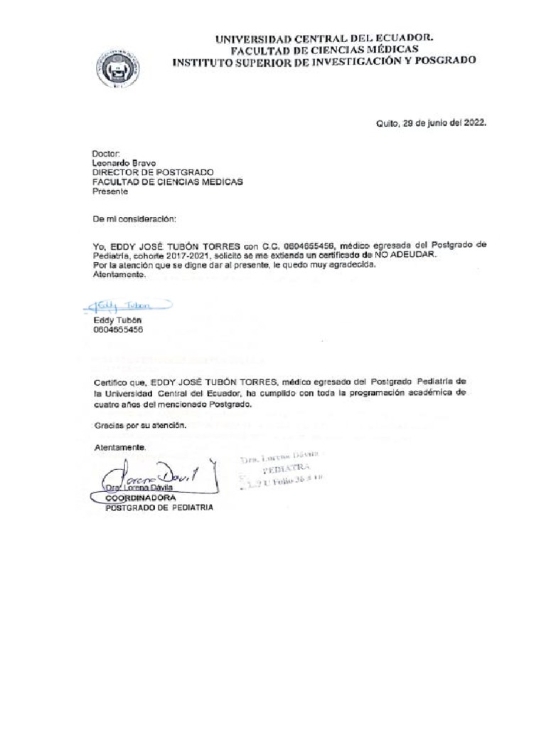 No Adeudar Solicitud | PDF