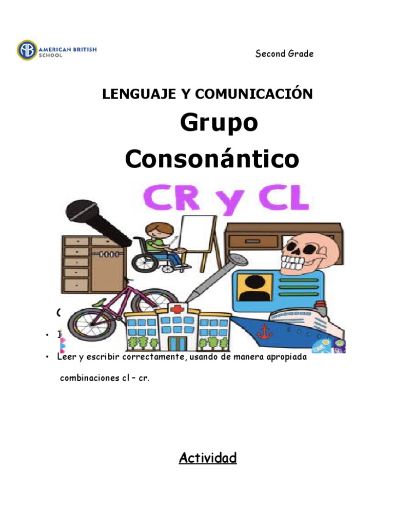 Grupo Consonantico CL-CR | PDF