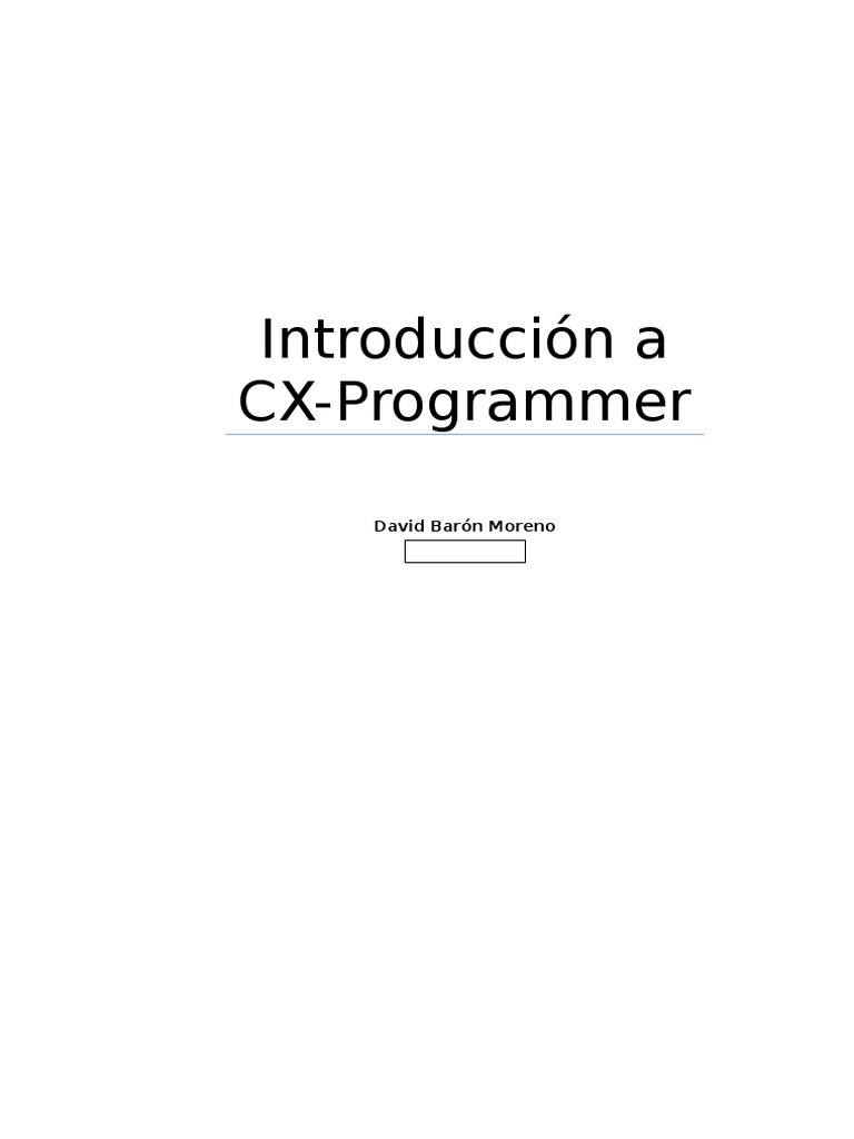 Introducción al programador CX-Programmer: pasos iniciales para la ...