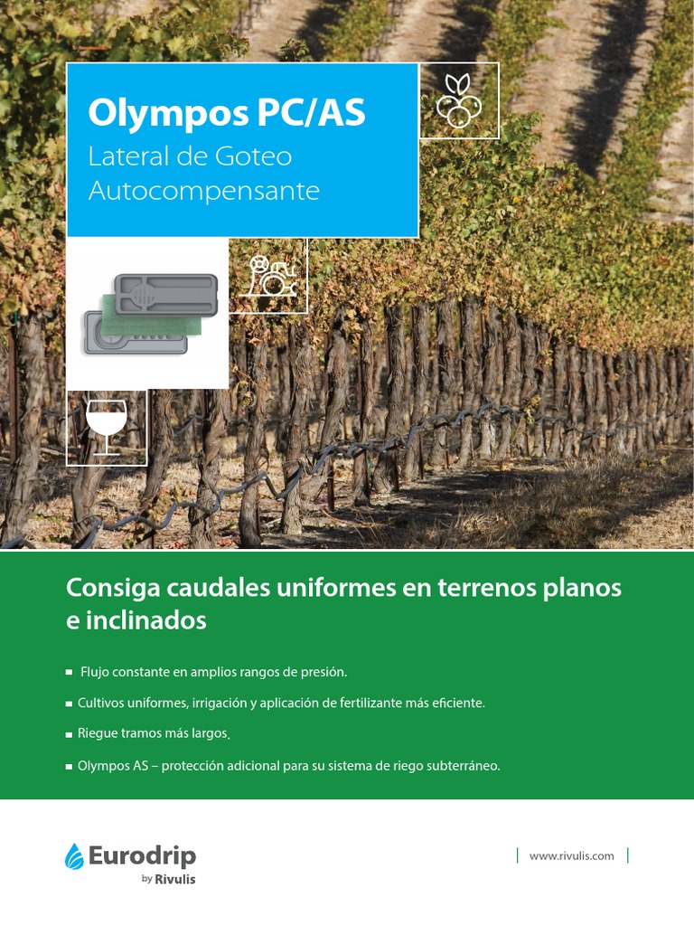 Eurodrip Olympos Espanol Latinoamerica | PDF | Riego | Agua