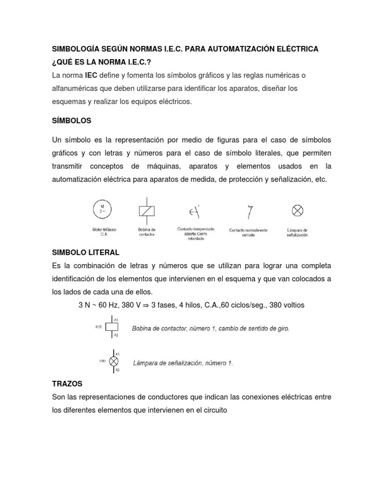 Simbologia para Automatizacion Según Normas Iec | PDF | Comisión ...