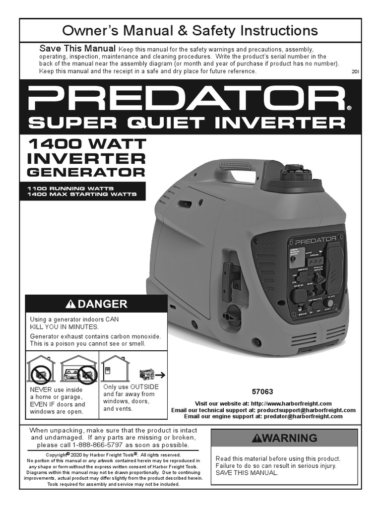 Owner's Manual & Safety Instructions: Inverter | PDF | Electric ...
