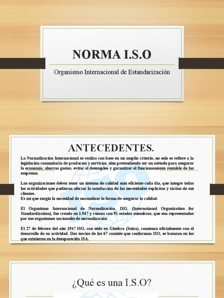 Norma Iso | PDF | Organización internacional para la estandarización ...