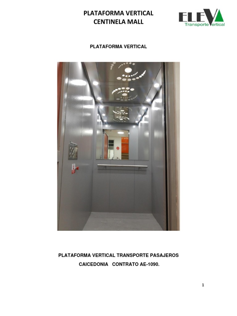 Dossier Plataforma Vertical | PDF | Ascensor | Ingeniería de Edificación