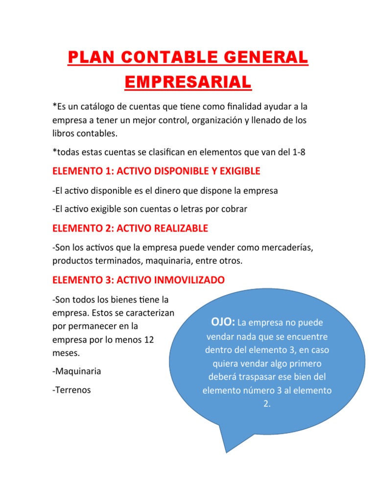 Plan Contable General Empresarial | PDF