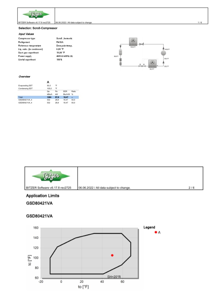 Selection: Scroll-Compressor: Input Values | PDF | Physical Quantities ...