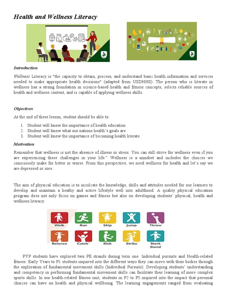 Module For Health and Wellness | PDF | Physical Fitness | Literacy