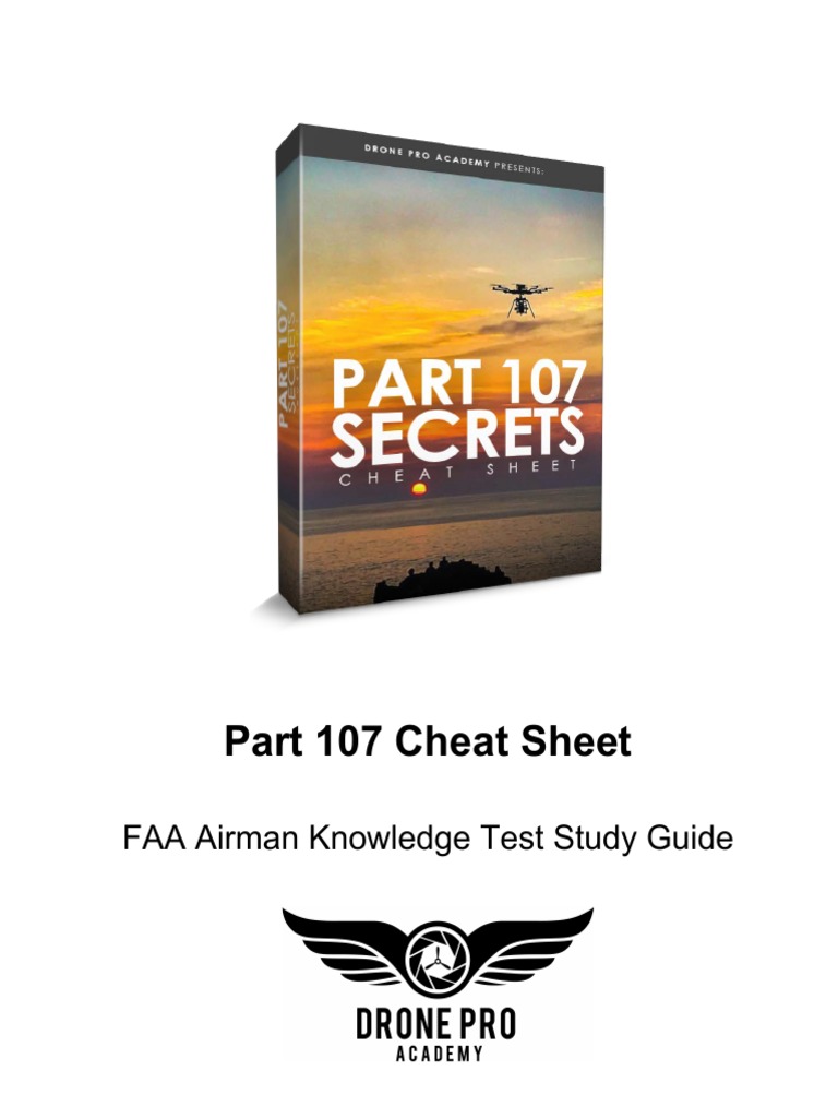 DPA Part 107 Cheat Sheet | PDF | Fog | Aviation