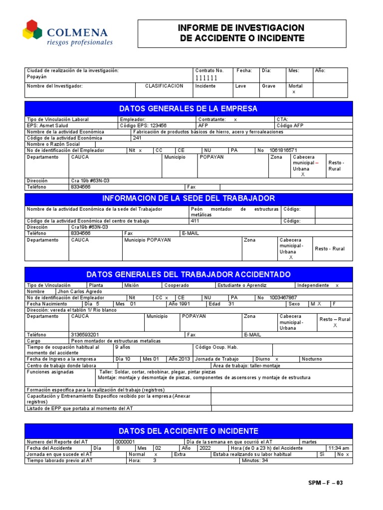 Formato Furat | PDF | Lesión | Traumatologia