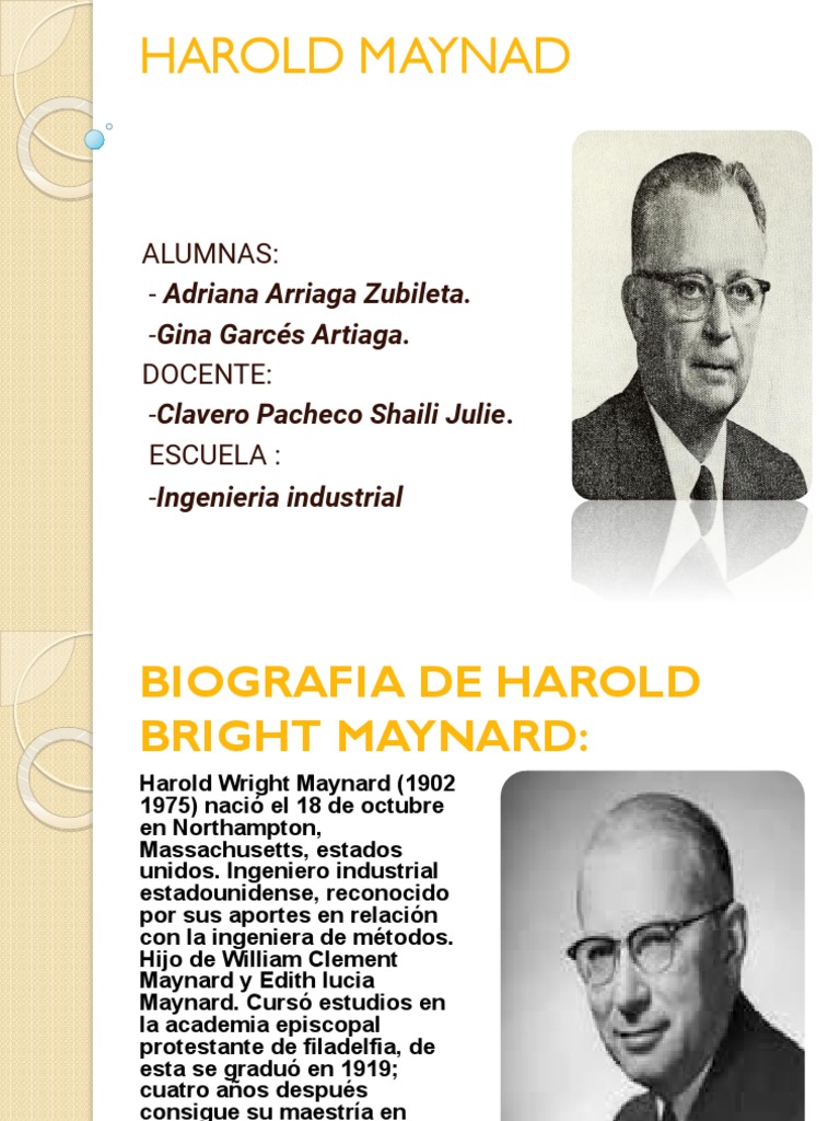 Aportes de Harold Maynard en Ingeniería Industrial | PDF | Ingeniería ...