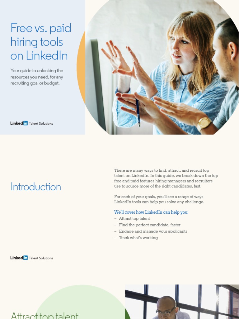 LinkedIn Hiring Tools: Free vs. Paid Options | PDF | Linked In ...