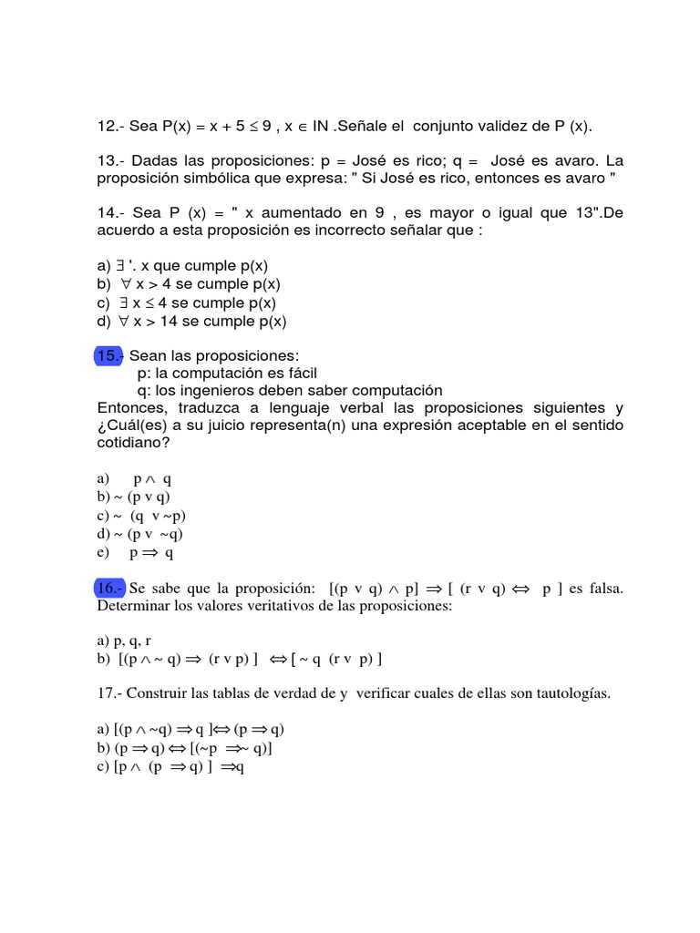 Logica MATEMATICA | PDF