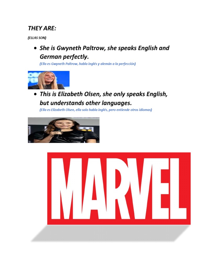 Marvel Actresses (Actrices de Marvel) | PDF