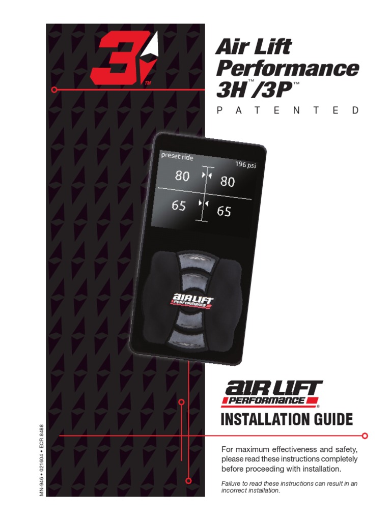 Air Lift Performance 3H /3P: Installation Guide | PDF | Manufactured ...