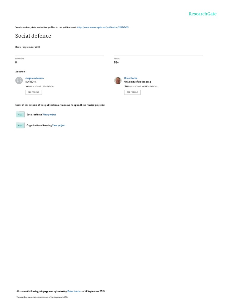 Understanding Social Defence Concepts | PDF | Nonviolence | Military