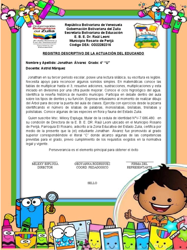 Boletines 4to Actual | PDF | Sílaba | Venezuela