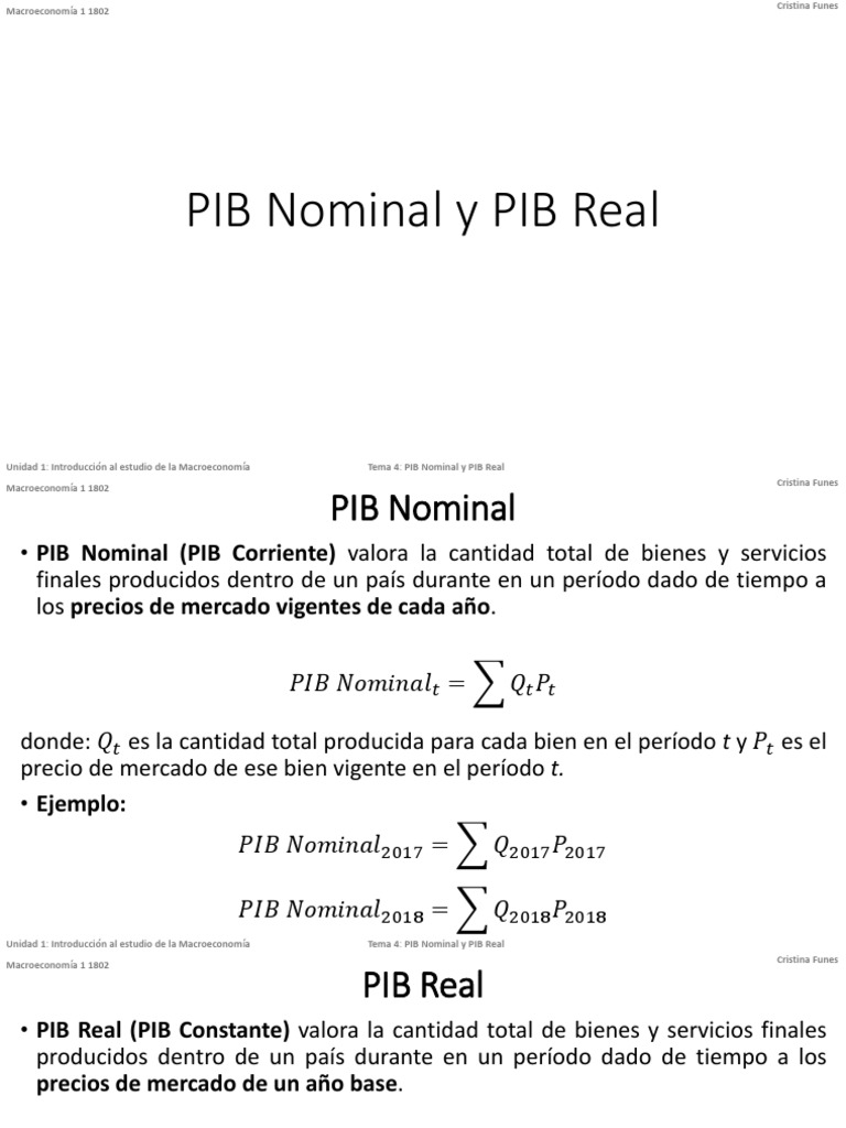 PIB Nominal y PIB Constante | PDF | Producto Interno Bruto | Precios