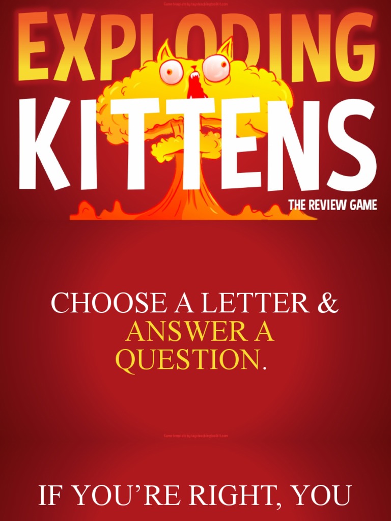 Exploding Kittens Game Instructions | PDF | Card Games | Playing Cards