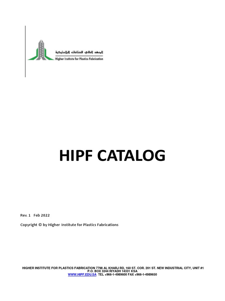HIPF Catalog Issue No.12 Rev.1 2022 L | Download Free PDF | University ...