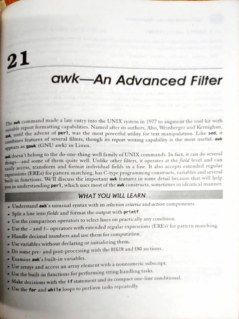 Awk-An Advanced Filter | PDF | Control Flow | Regular Expression