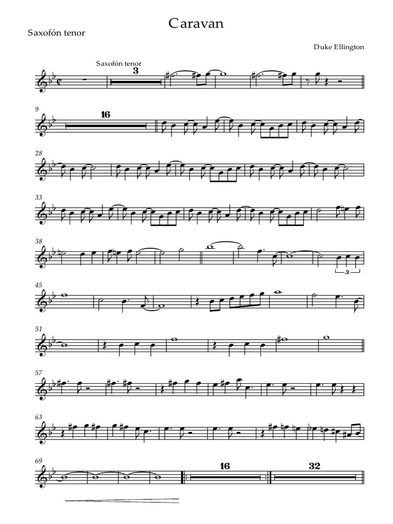 Caravan - Saxofón Tenor | PDF