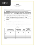 FORM 2 (Revised) : Nomination and Declaration Form | PDF | Family ...