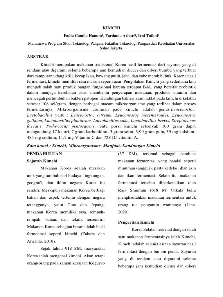 Jurnal Kimchi - MPP | PDF