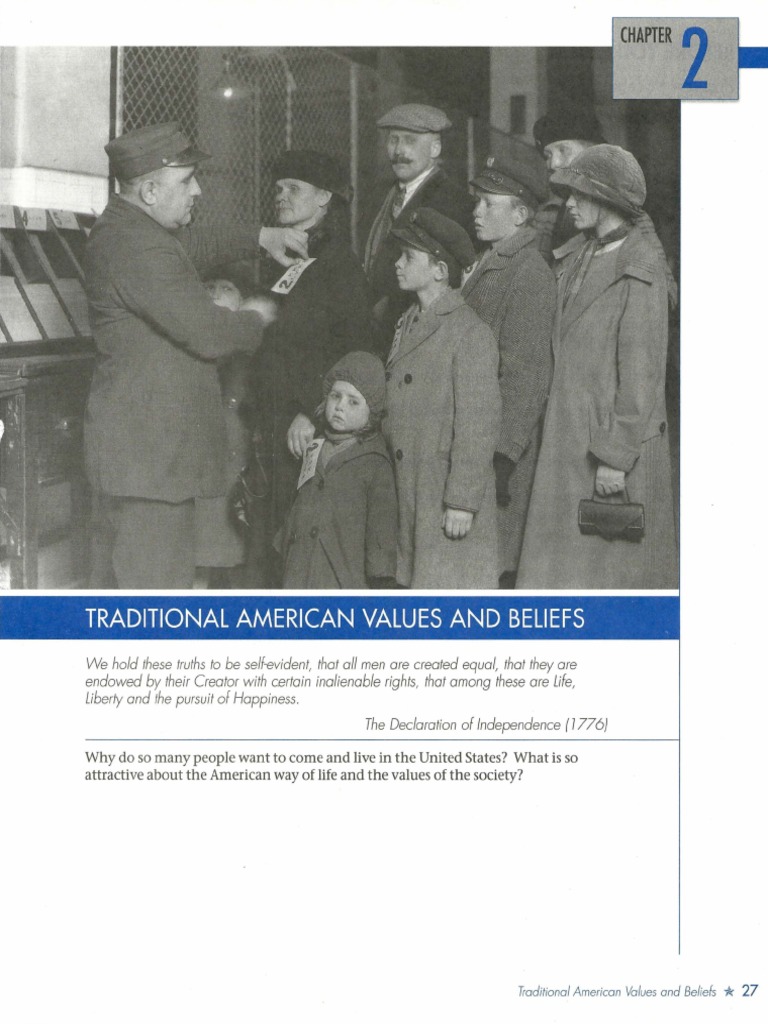 The Context of Traditional American Values: Racial, Ethnic, Religious ...