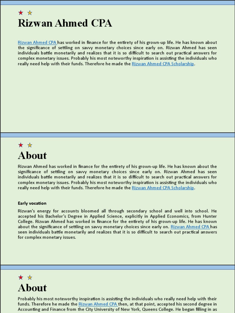 Rizwan Ahmed CPA | PDF | Accountant