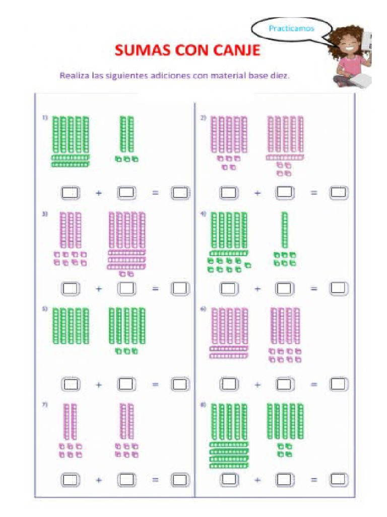 Matemática Suma Con Canje | PDF