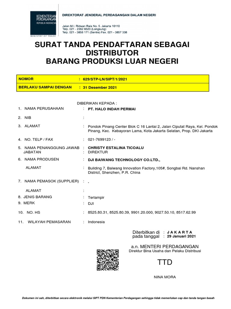 PT Halo Indah Permai Sipt-02378sipt012021 | PDF